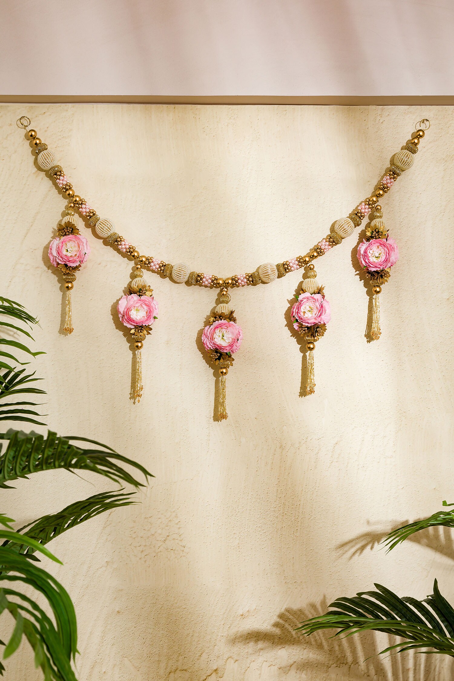 Mason Home Multi Color Motis Artificial Flowers Embellished Toran