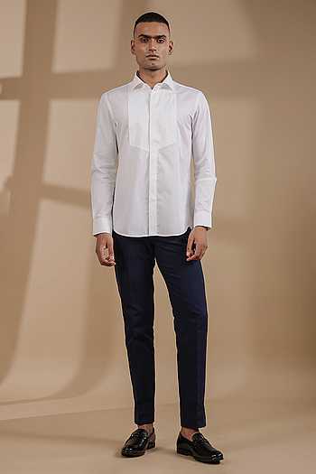 Buy Raw & Rustic by Niti Bothra White Pure Supima Cotton With Natural ...