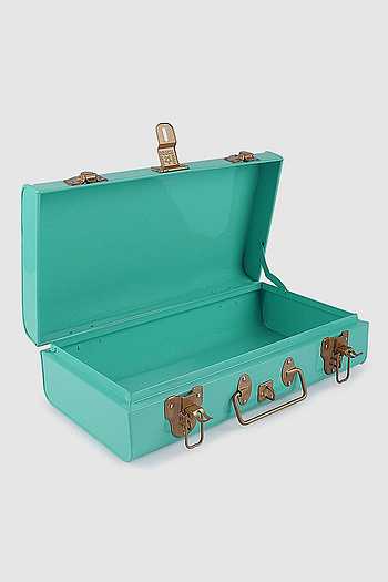 Living With Elan Metal Long Storage Trunk Living With Elan Metal Long Storage Trunk