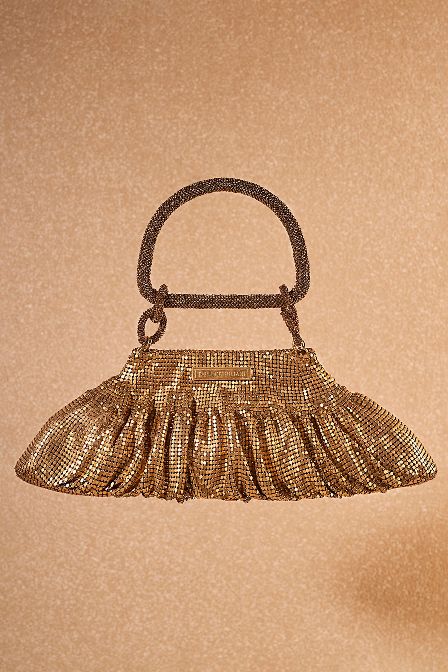 Buy Tarun Tahiliani Chainmail Draped Potli Bag With Handle Online | Aza ...