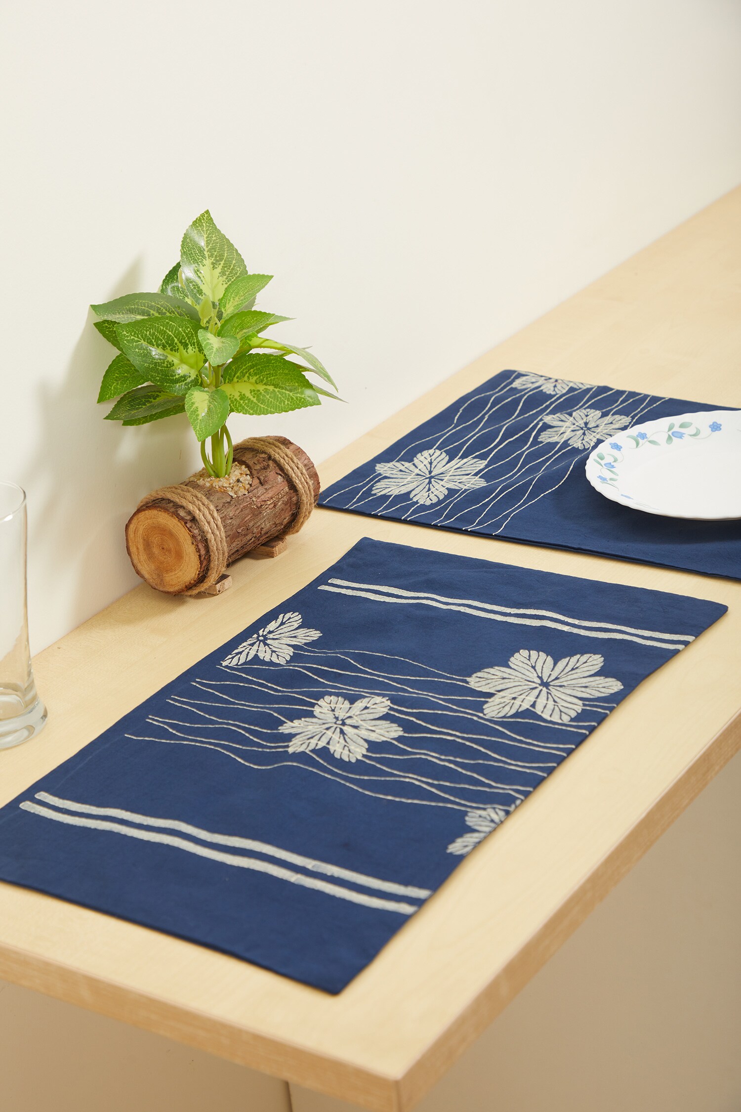 Buy Inheritance India Cotton Blossom Print Table Mats 2 Pcs Set Online ...