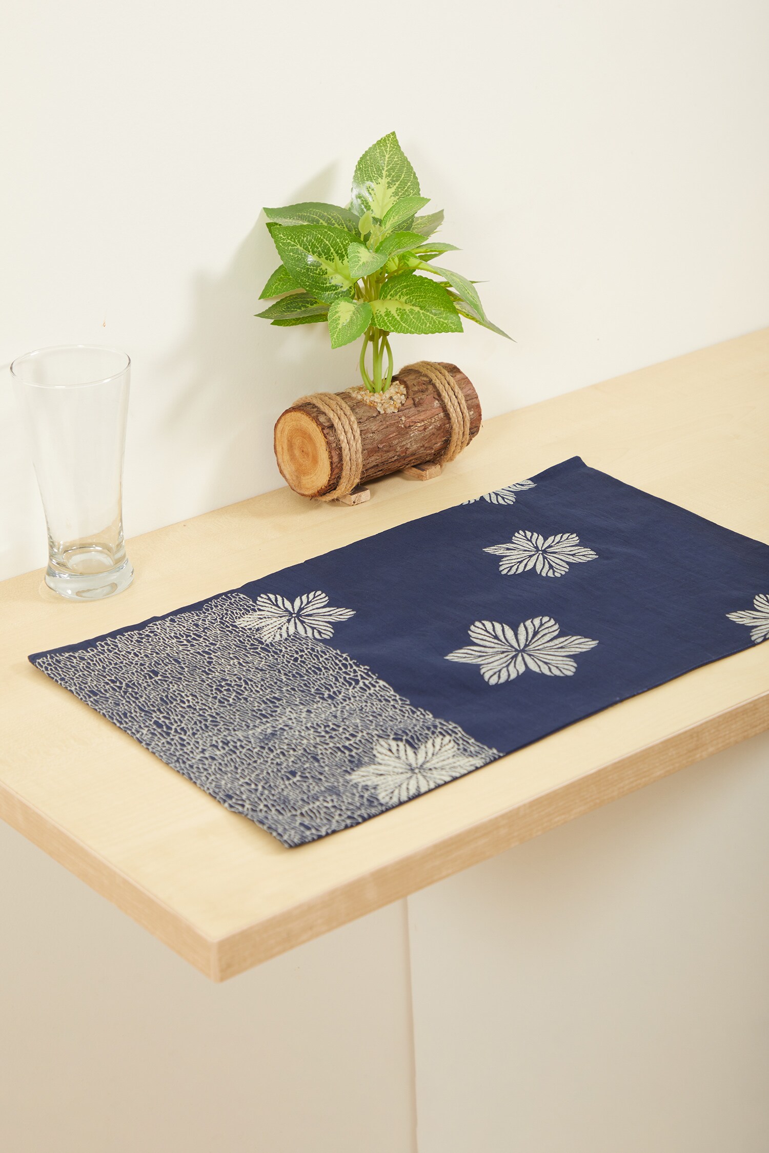 Buy Inheritance India Cotton Cherry Blossom Print Table Mats 2 Pcs Set ...