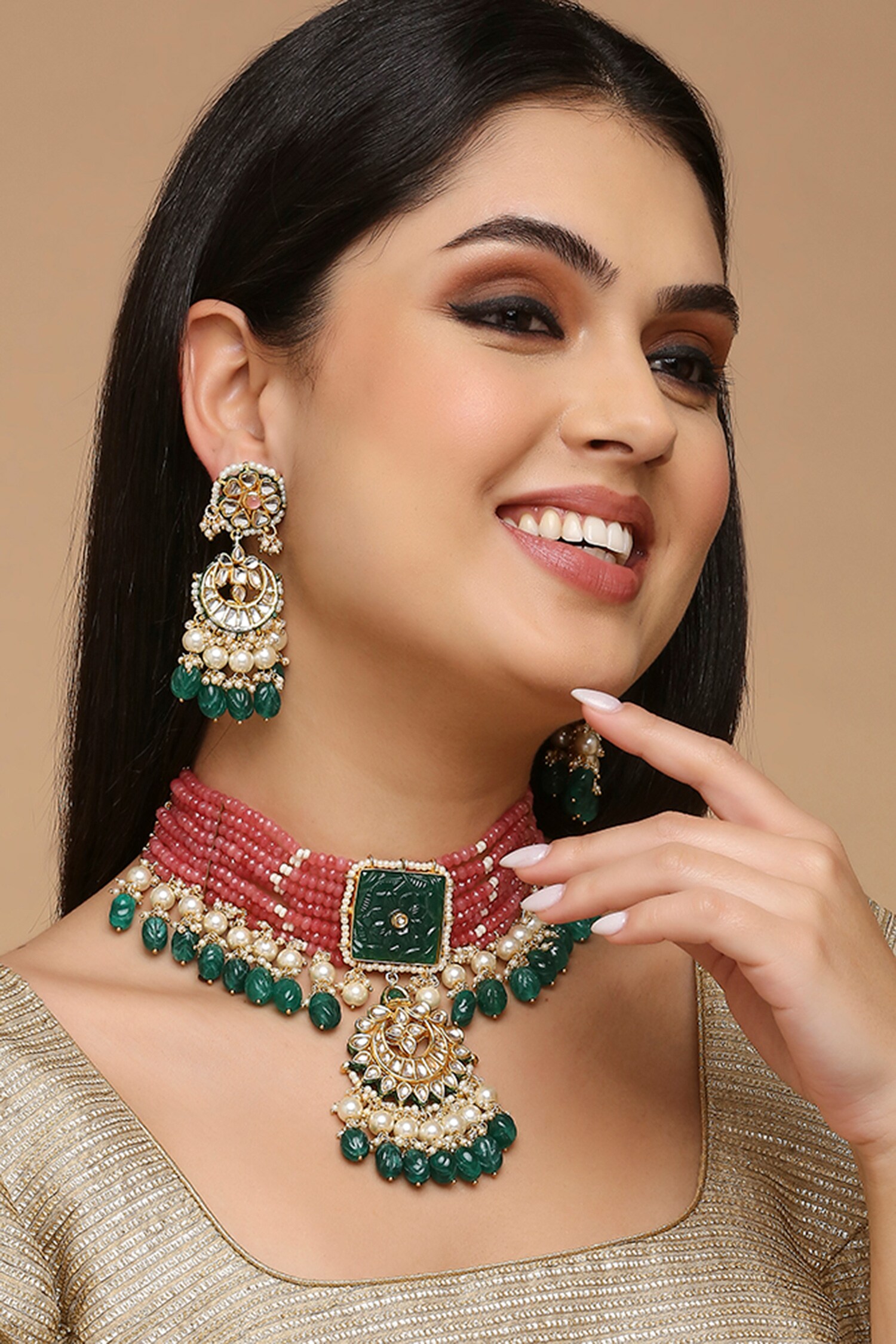 Buy Tad Accessories Embellished Choker Necklace Jewellery Set Online Aza Fashions