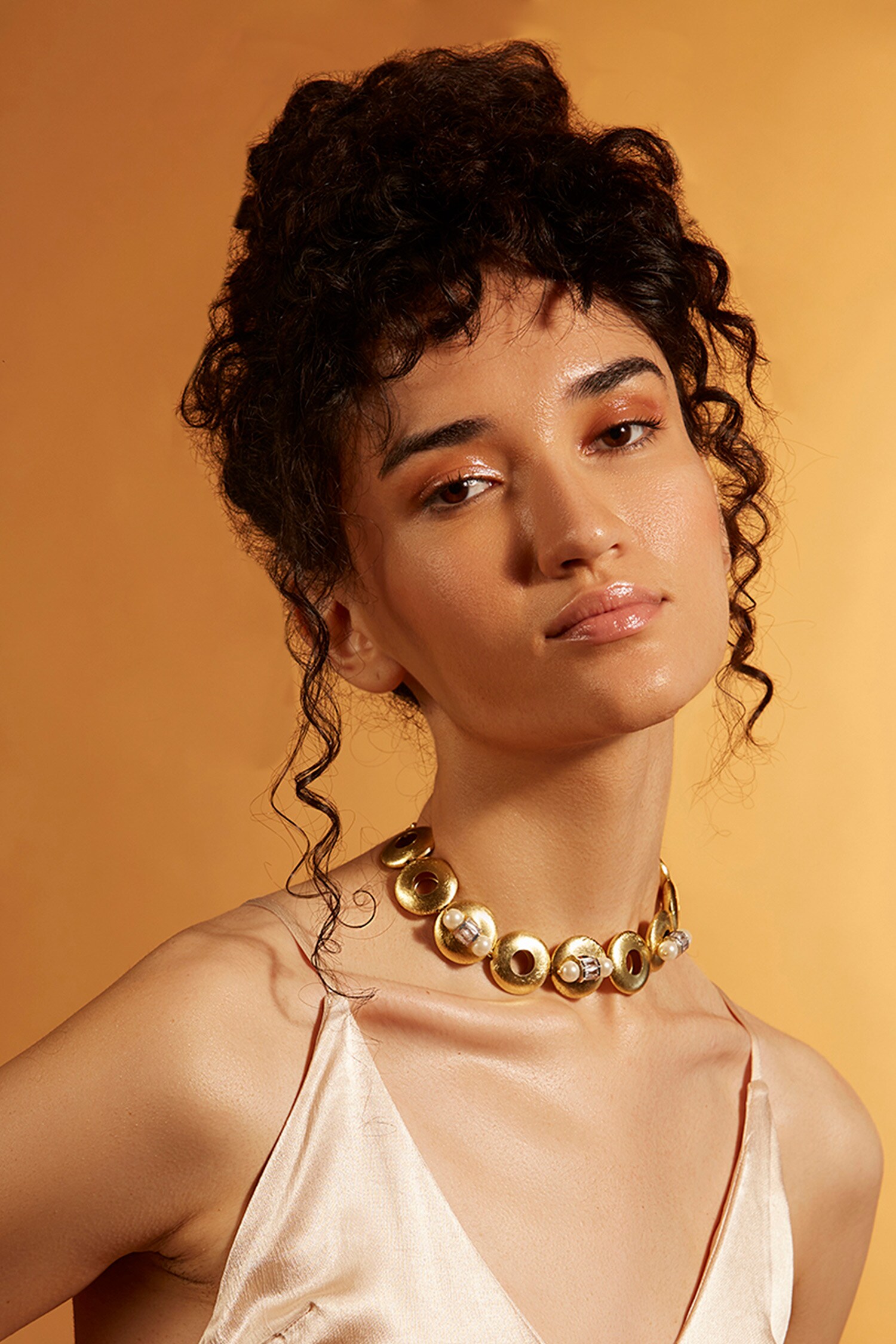 Buy Gold Plated Pearl Work Circlet Embellished Mini Choker by joules by ...