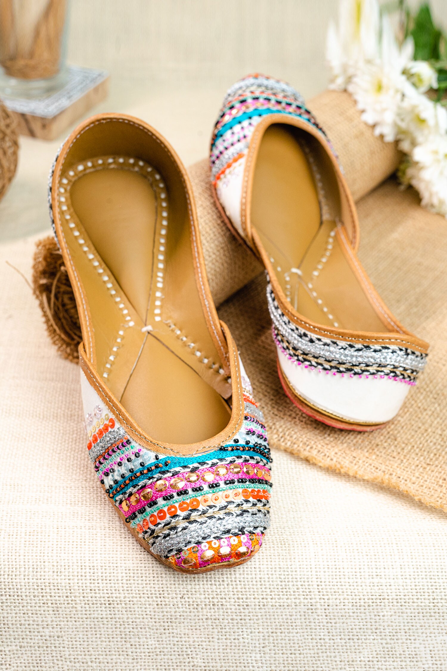 Buy NR BY NIDHI RATHI Multi Color Fabric Thread And Bead Embellished ...