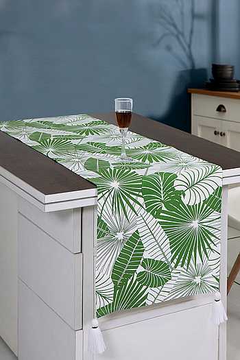 Buy ODE & CLOE Leaf Print Table Runner Online | Aza Fashions