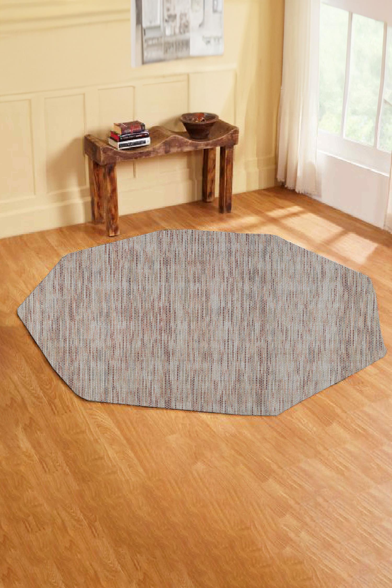 Buy Multi Color 50% Wool And 50% Viscose Hand Tufted Mocha Octagon ...