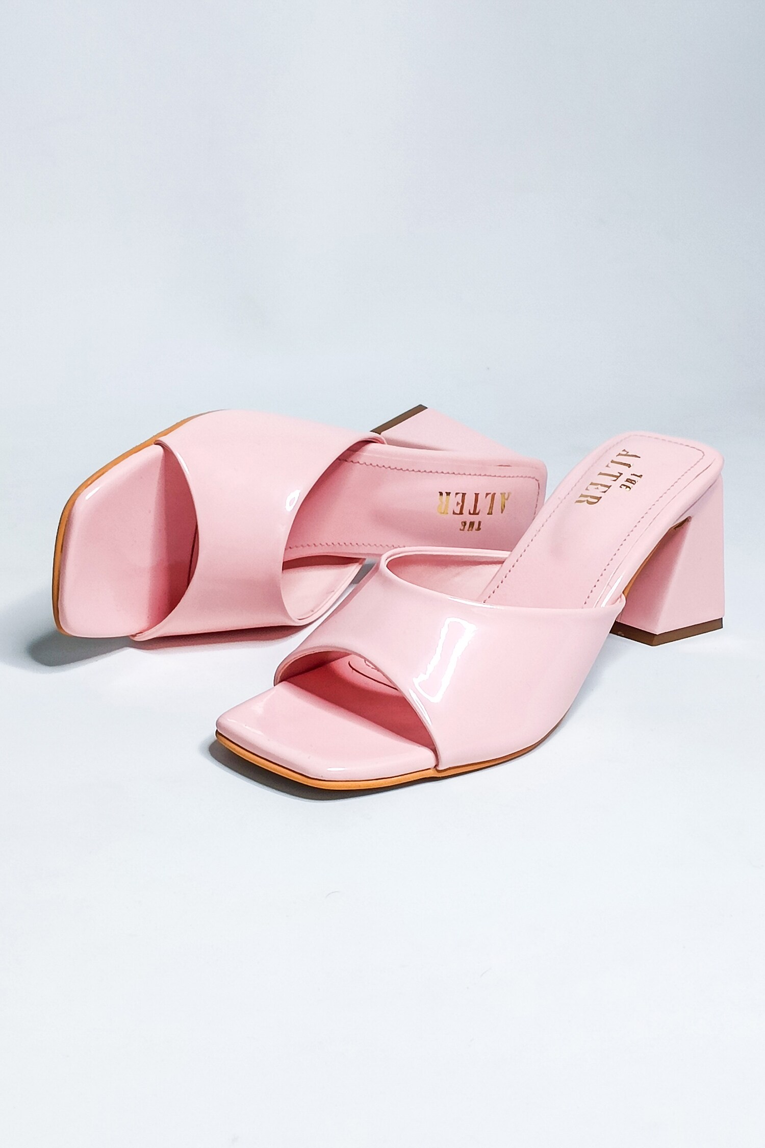 Buy Pink Cassie Solid Block Heels by THE ALTER Online at Aza Fashions.