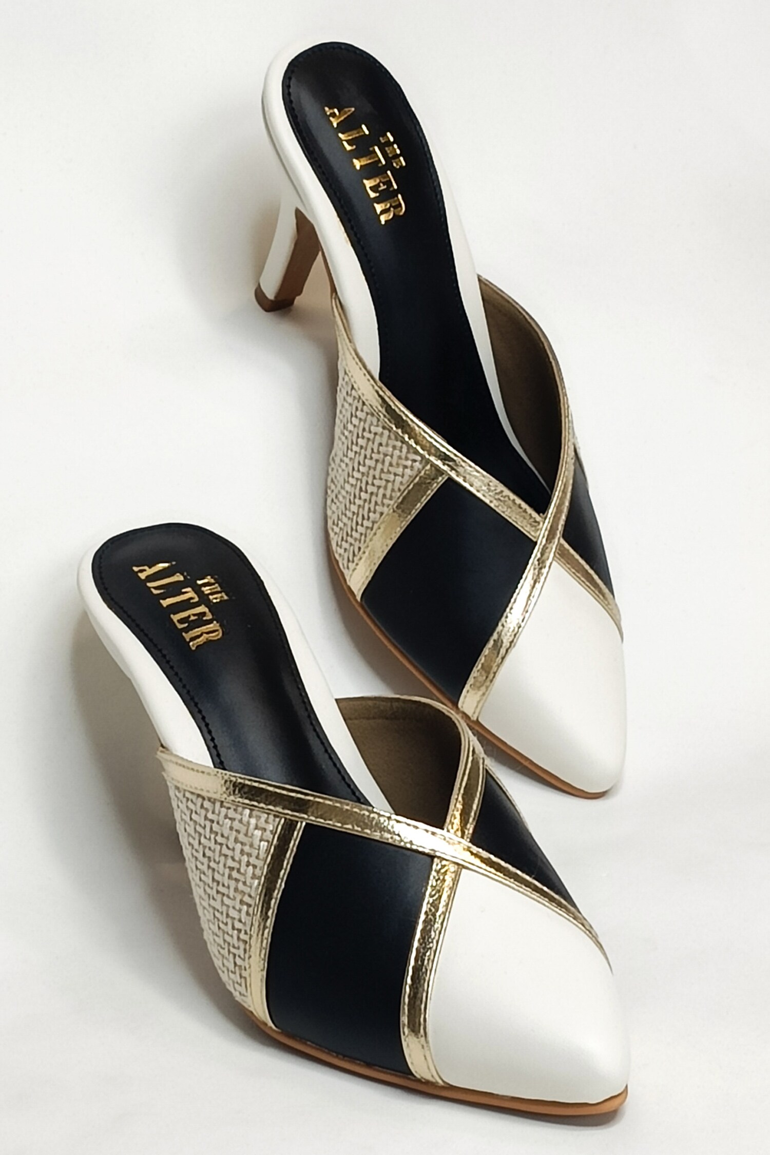 Buy White Plain Madison Color Block Mules by THE ALTER Online at Aza ...