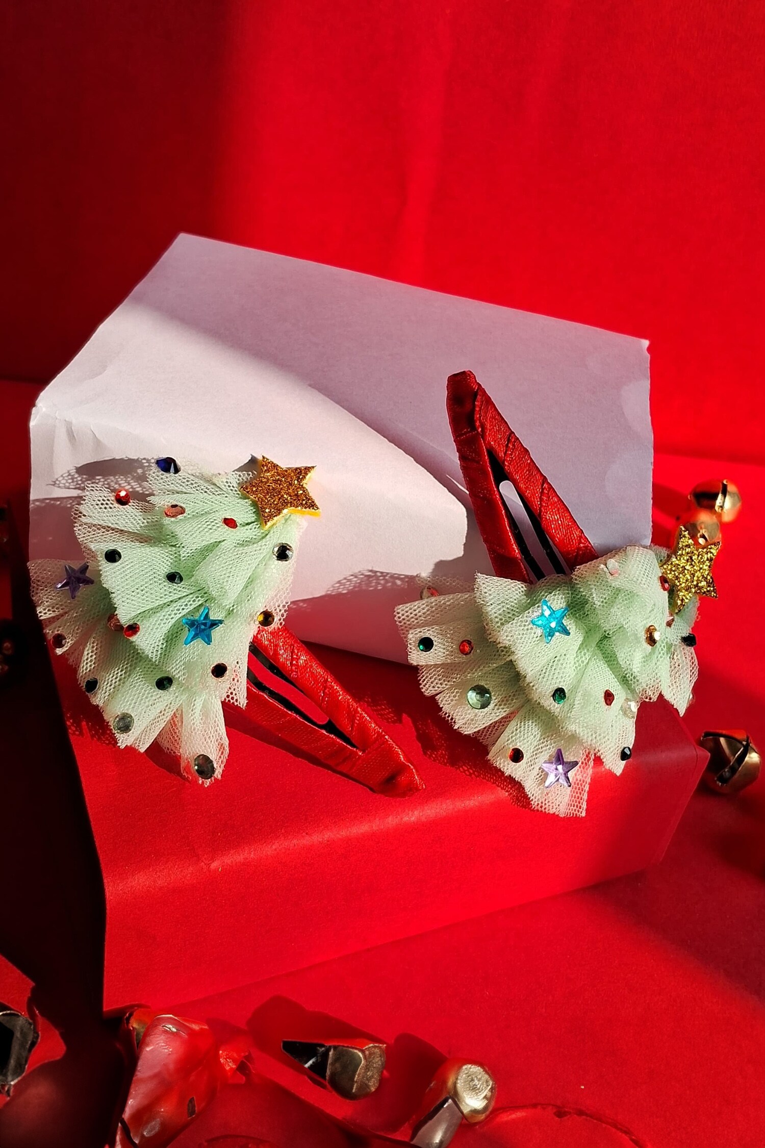 Buy Green Christmas Tree Hair Clips - 2 Pcs by Choko Online at Aza ...