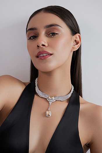 Buy Silver Plated Swarovski Stone Embellished Studded Angel Wings ...