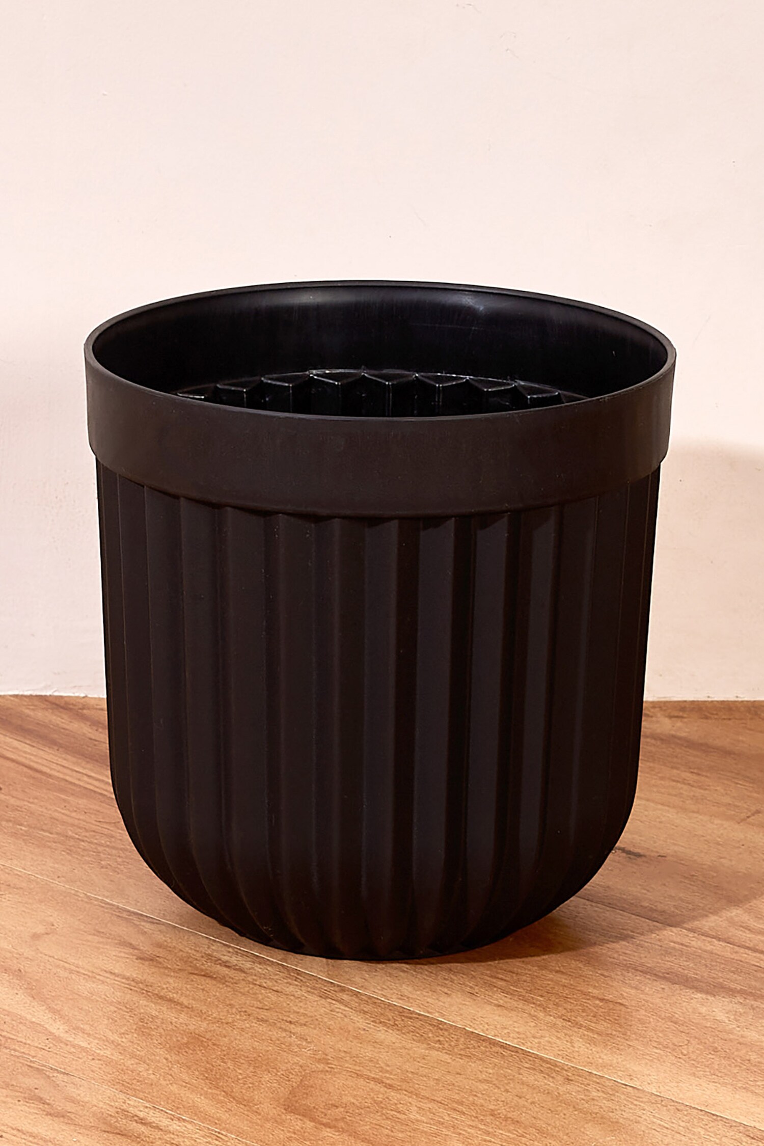 Buy Black Striped Ruffle Plain Planter by Mason Home Online at Aza ...