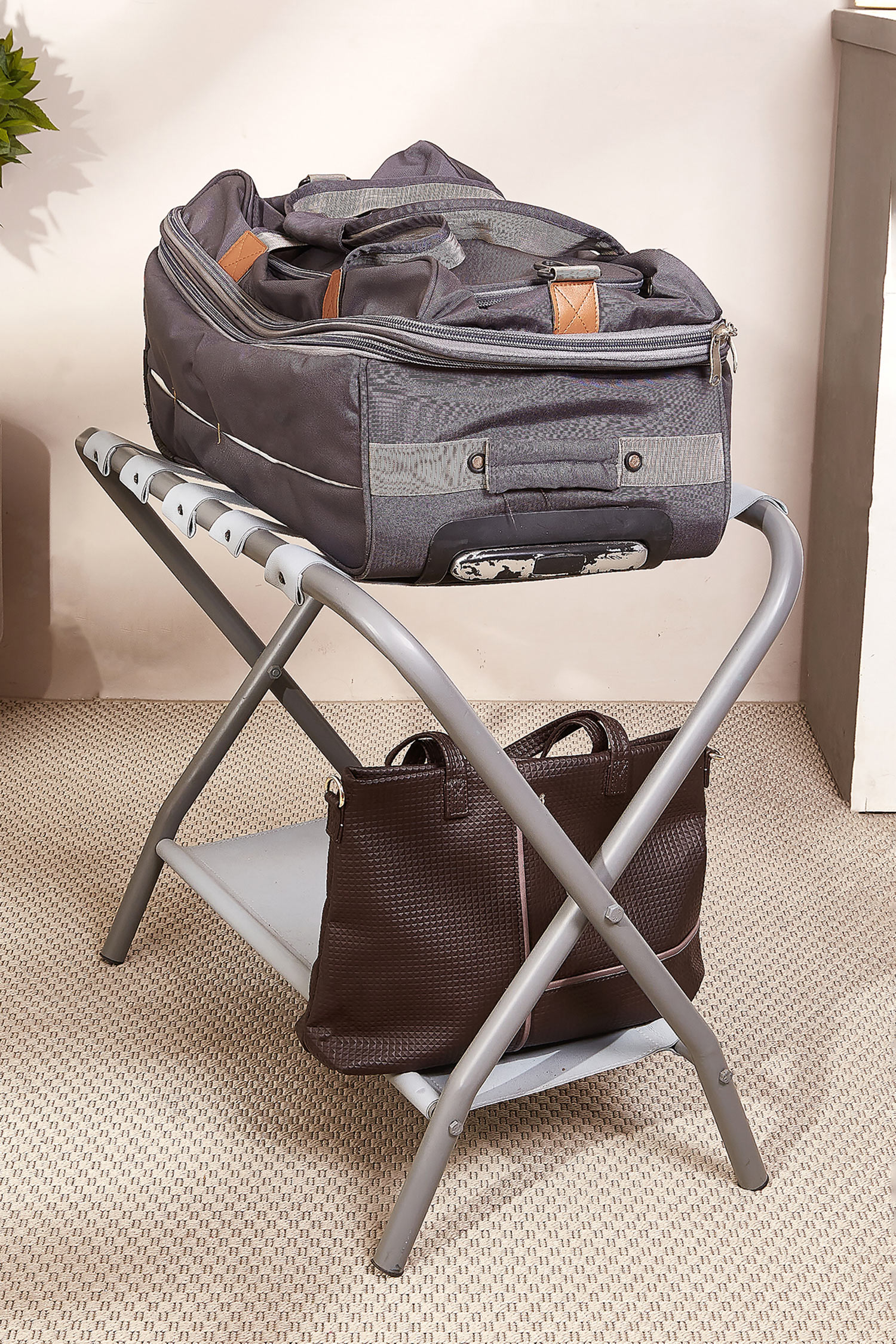 Buy Grey Modena Luggage Rack by Mason Home Online at Aza Fashions.