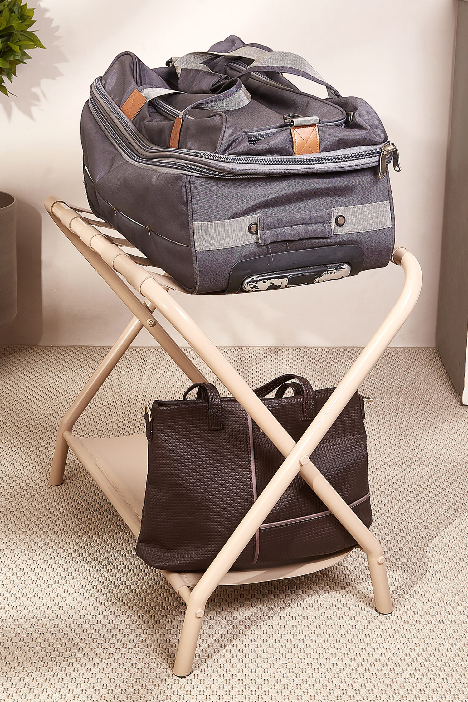 Buy Beige Modena Foldable Luggage Rack by Mason Home Online at Aza ...