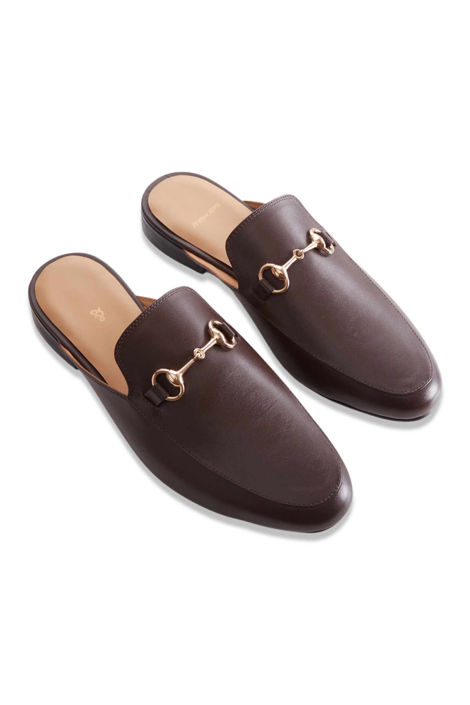 Buy Brown Plain Arzignano Horsebit Backless Shoes For Men by Baron&Bay ...
