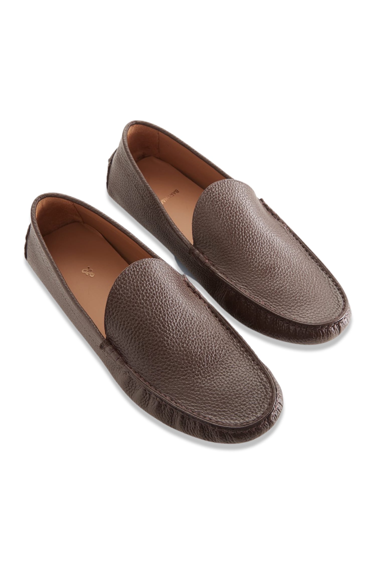 Buy Brown Marino Milled Textured Round Toe Shoes For Men by Baron&Bay ...