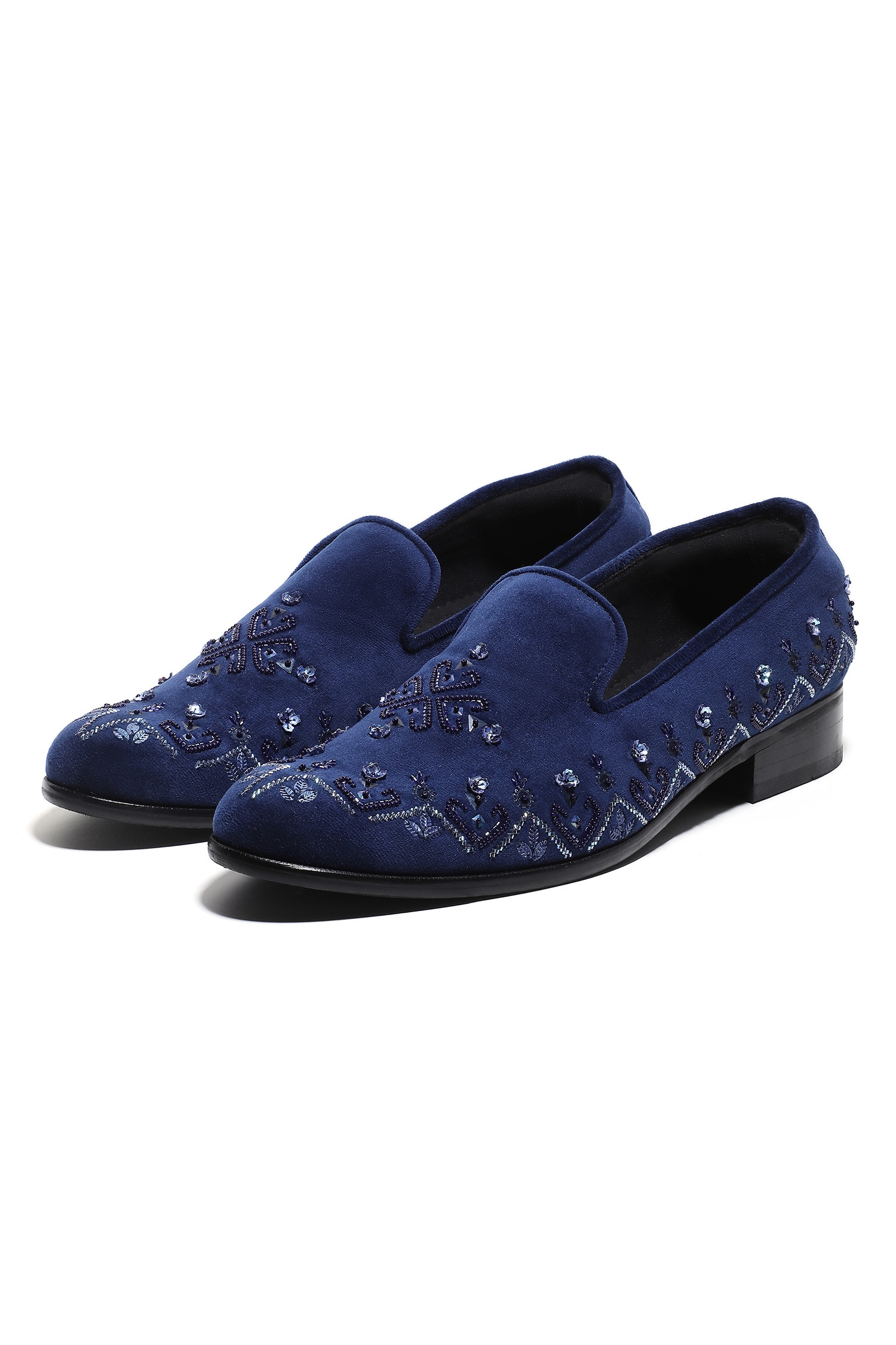 Buy Blue Embroidery Celestial Shoes For Men by Asuka Online at Aza ...
