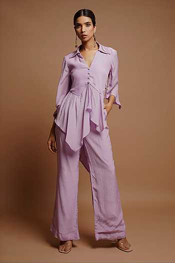 Buy Purple Heavy Crepe Hand Embroidered Cut Dana And Pearl Work Spread ...
