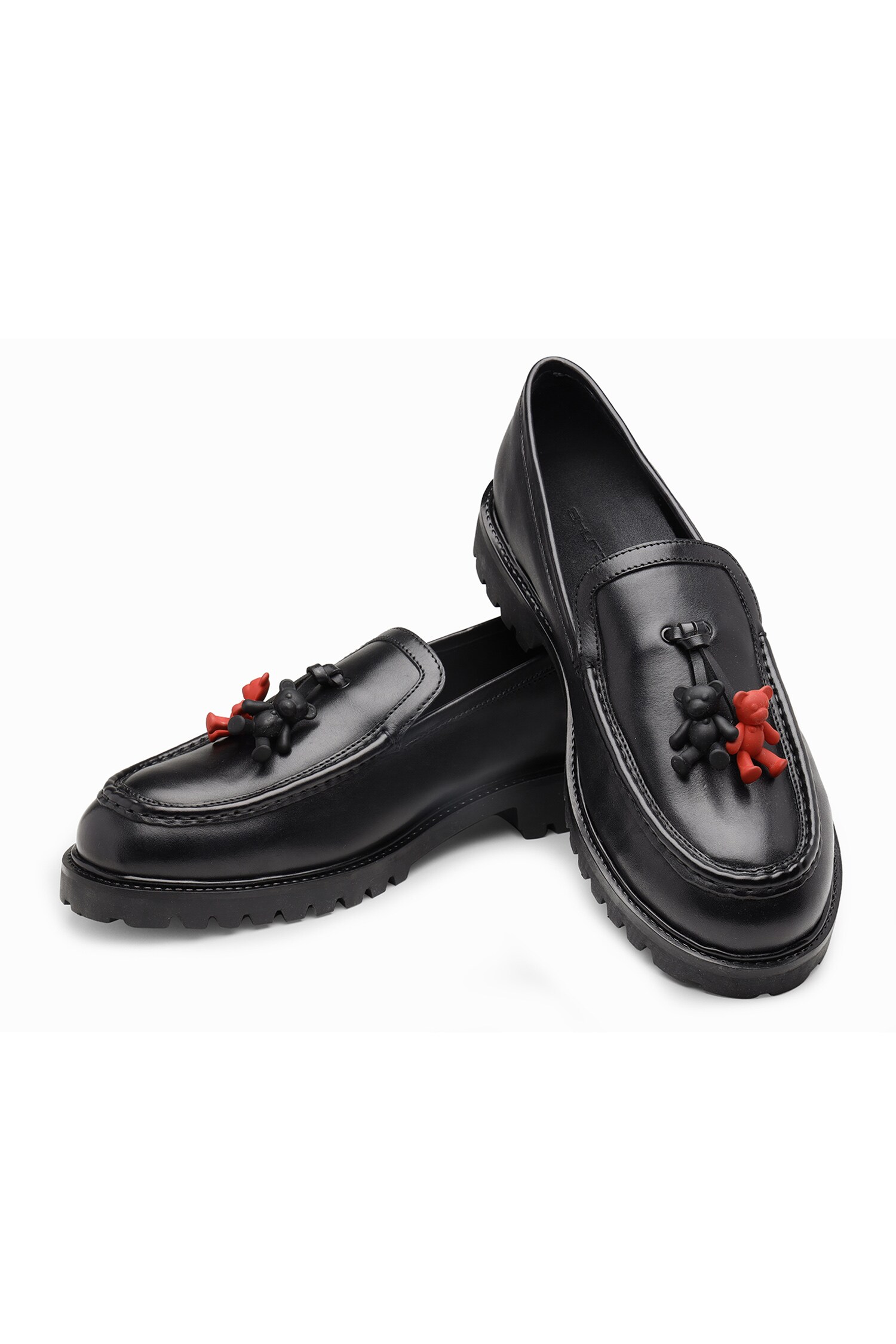 Buy Black Embellished Teddy Shoes For Men by SHUTIQ Online at Aza Fashions.