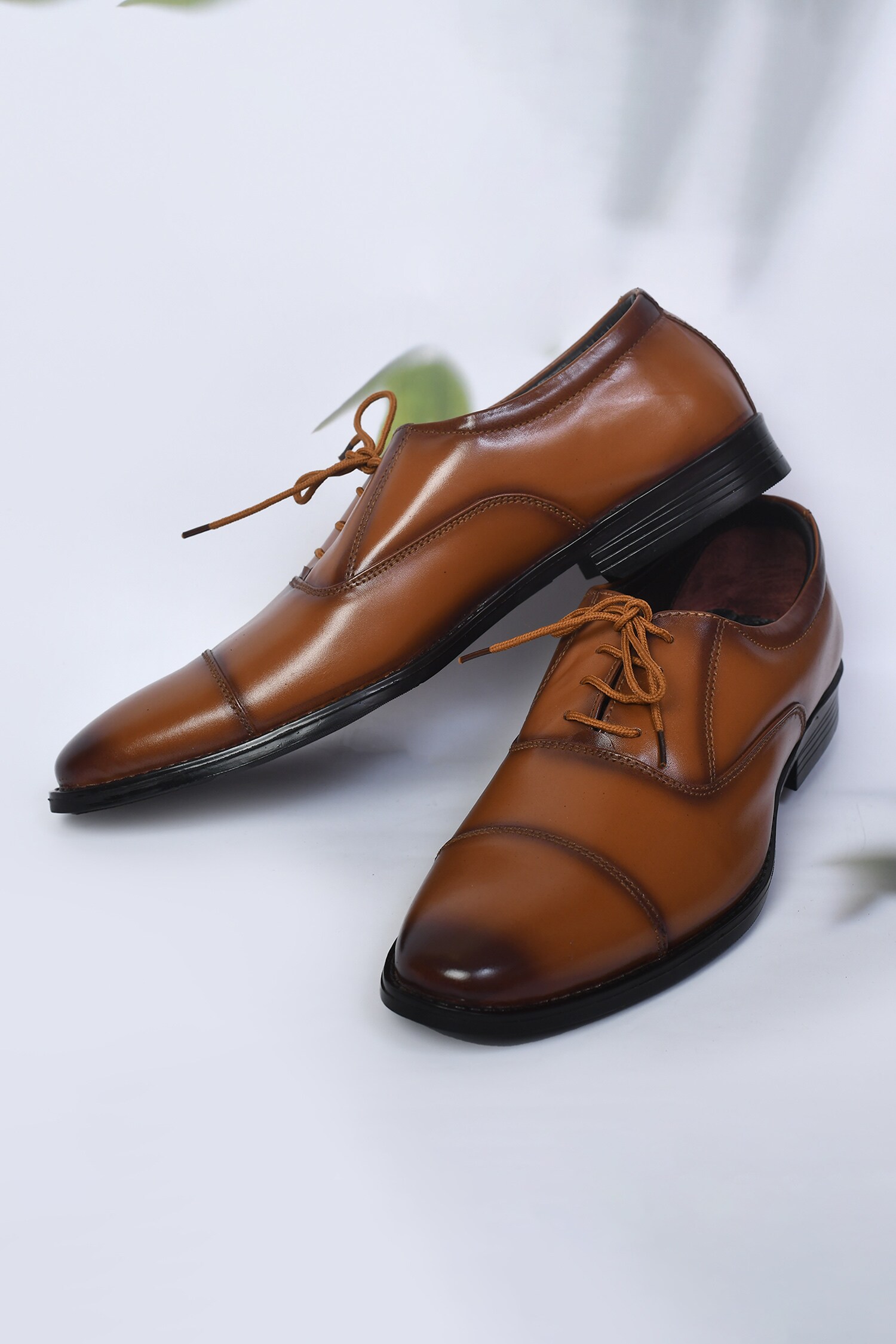 Buy Brown Shaded Leather Lace Up Shoes For Men by Arihant Rai Sinha ...
