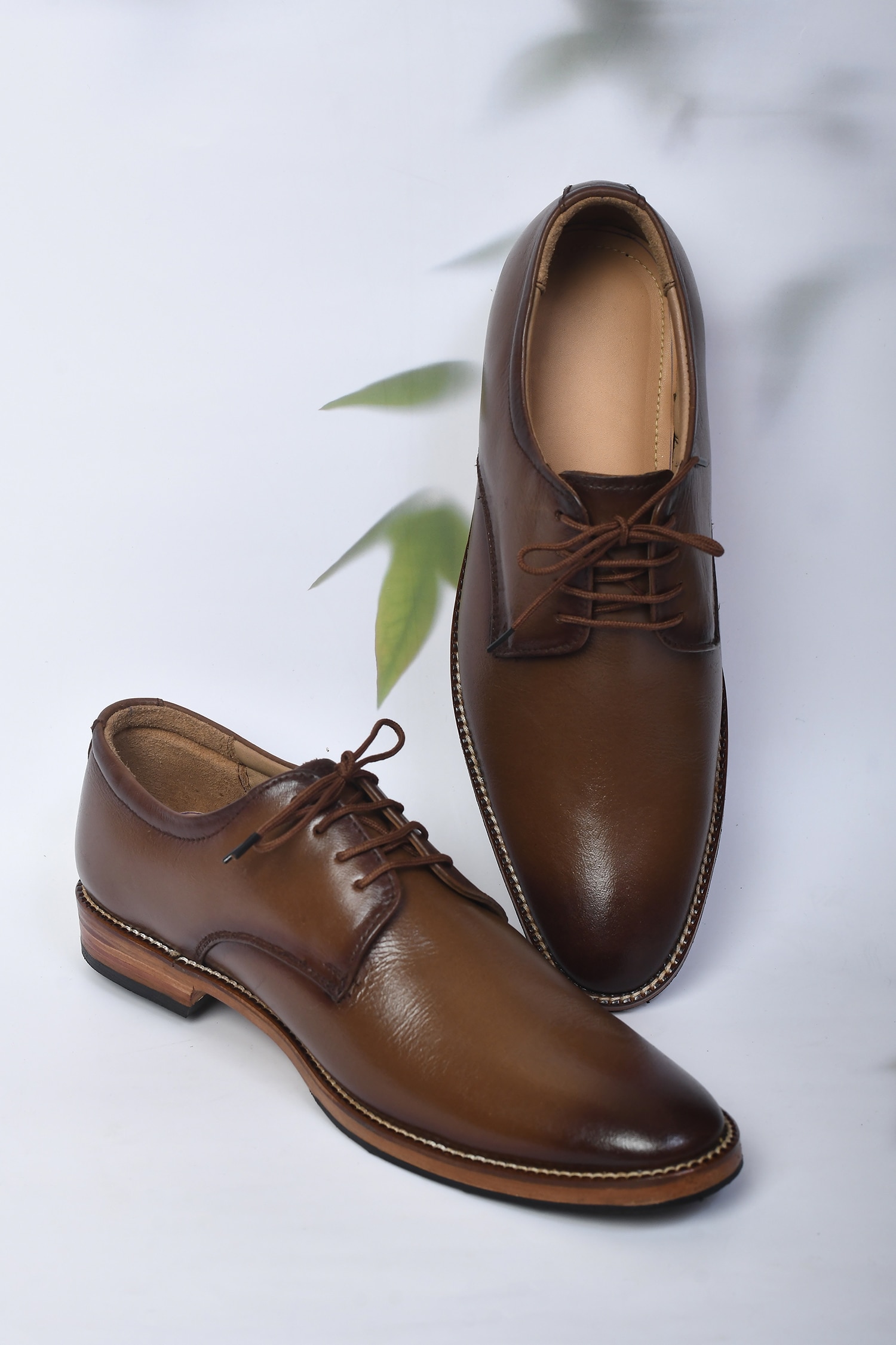 Buy Brown Leather Lace Up Shoes For Men by Arihant Rai Sinha Online at ...