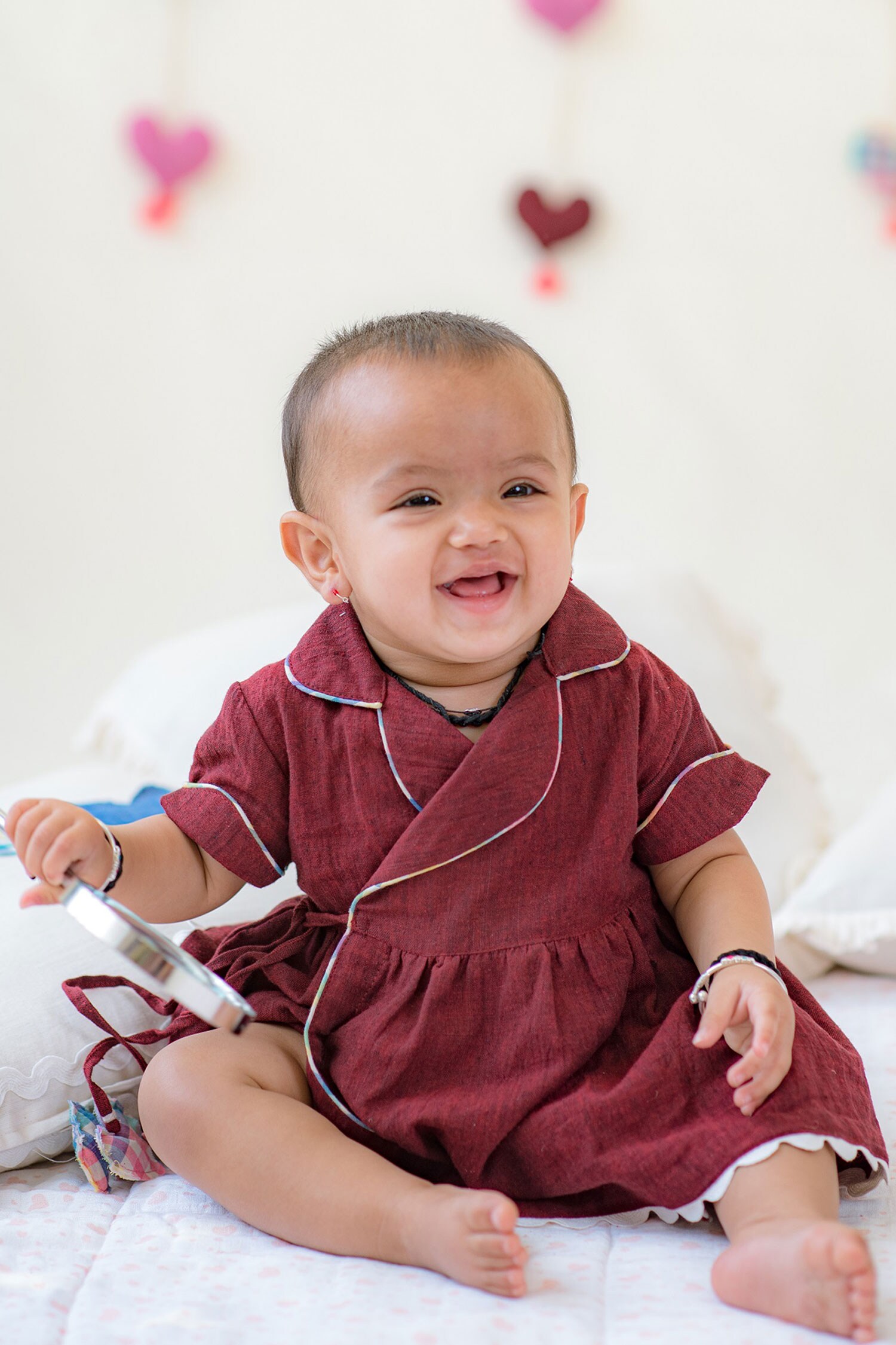 Buy Maroon 100% Cotton Hand Block Printed And Embroidered Ari Wrap ...