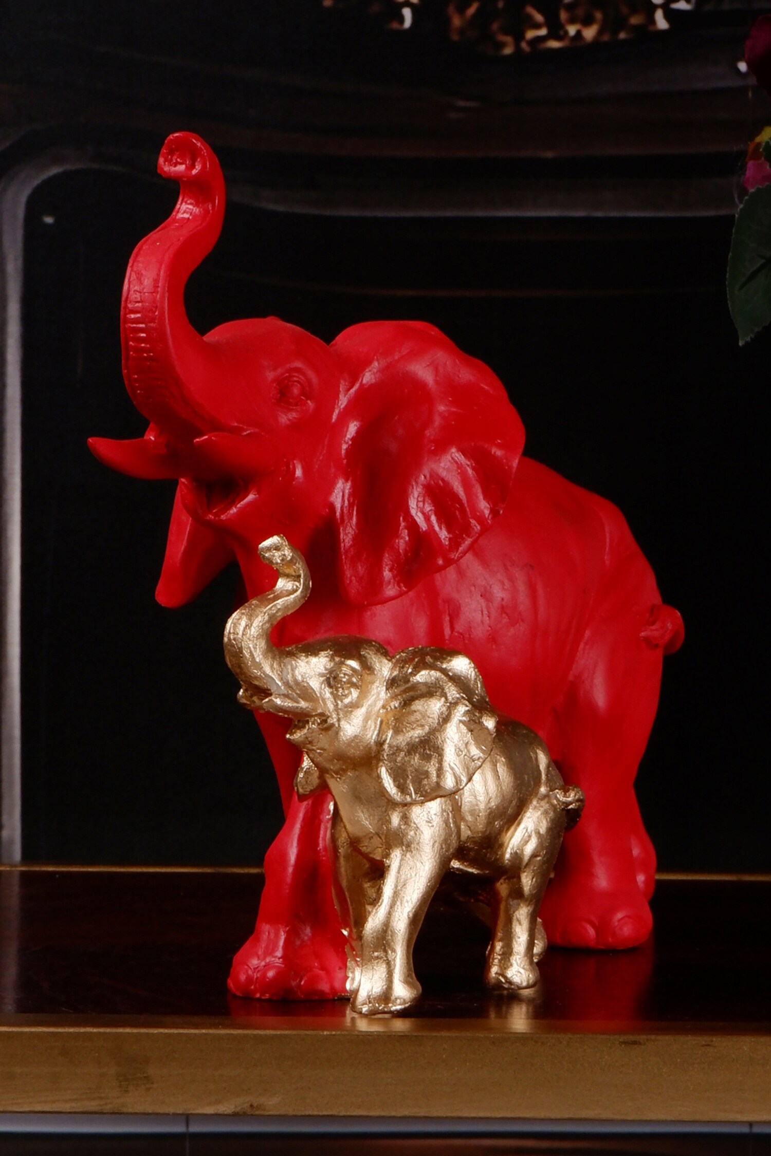 THE WHITE INK DECOR Red Poly Tender Ties Nurturing Future In Elephant ...