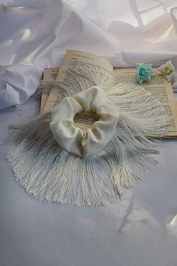 Buy White Angel Gypsy Scrunchie by Soho Boho Studio by Aarti Thakur ...