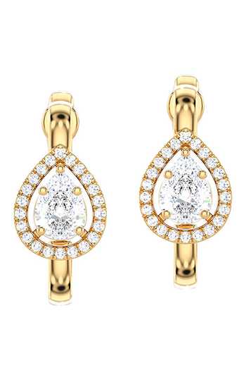 Buy Gold Plated Diamond Stone Dewdrop Beam Silver Set Studs by joules ...