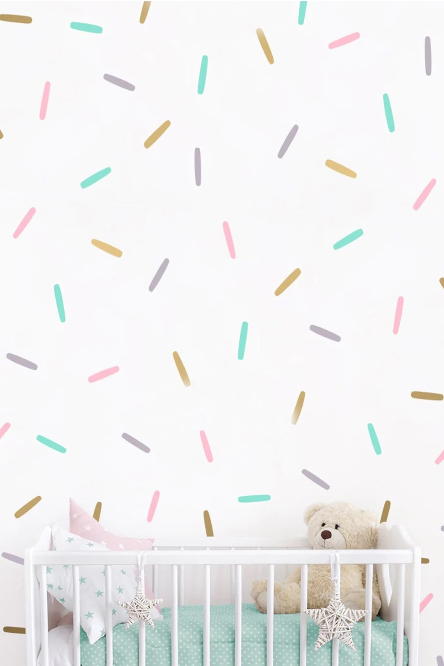 Buy Multi Color Vinyl Sticker Print Sprinkle Confetti Wall 120 Pcs by ...