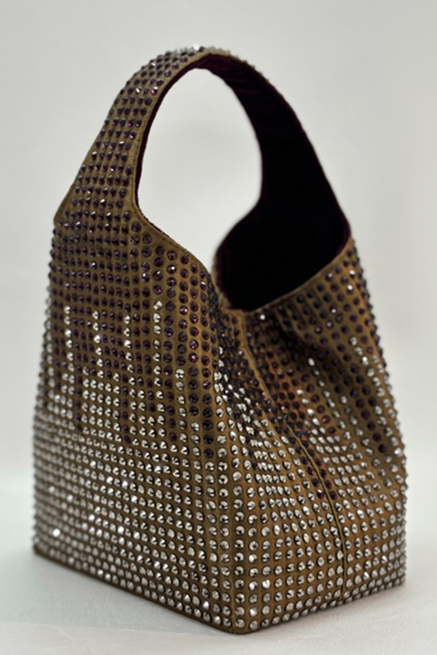 Buy Brown Embellished Rouge Rhinestone Mini Bag by ETCETERA Online at ...