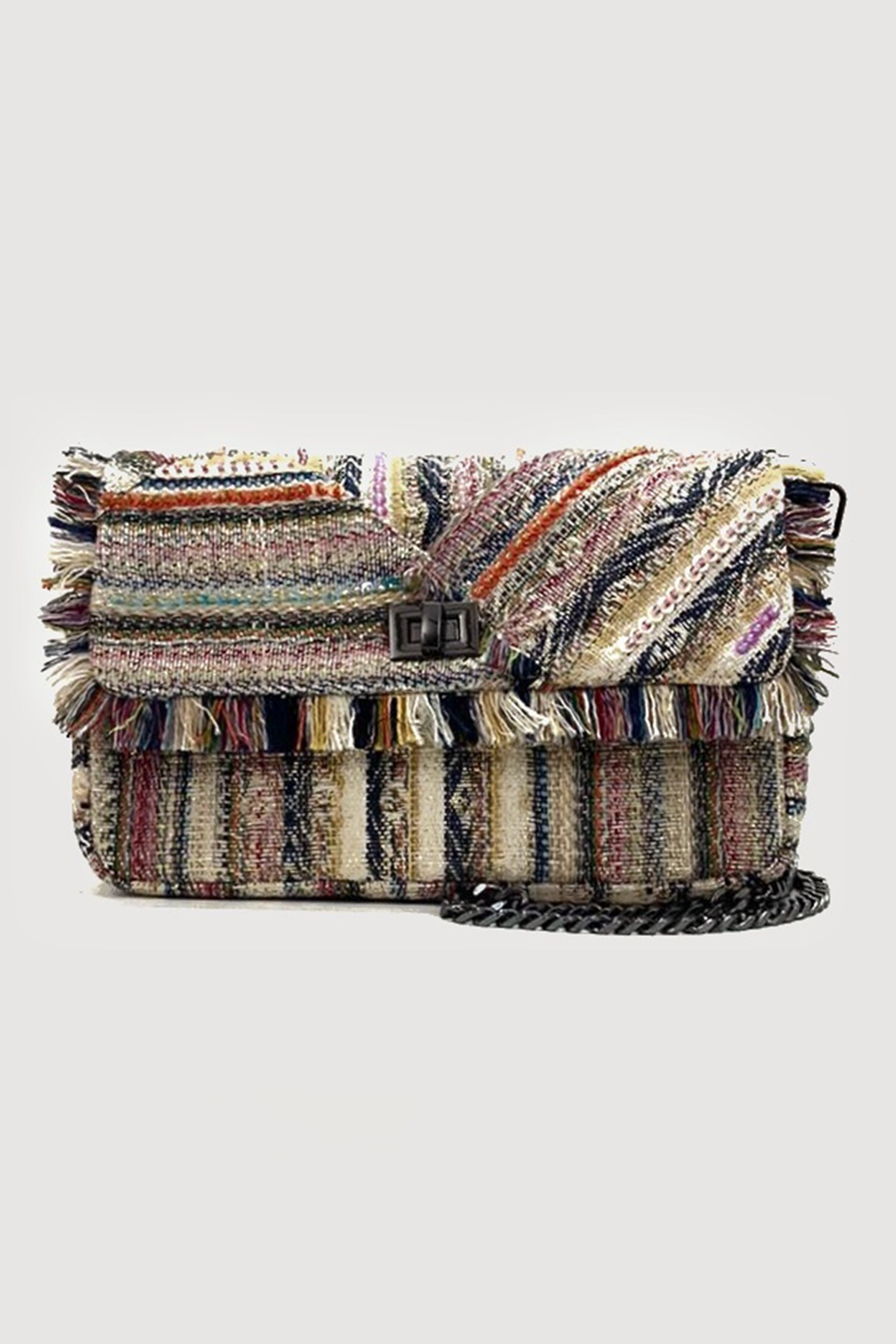 Buy Pink Embellished Sparkle Spring Crossbody Bag by ETCETERA Online at ...