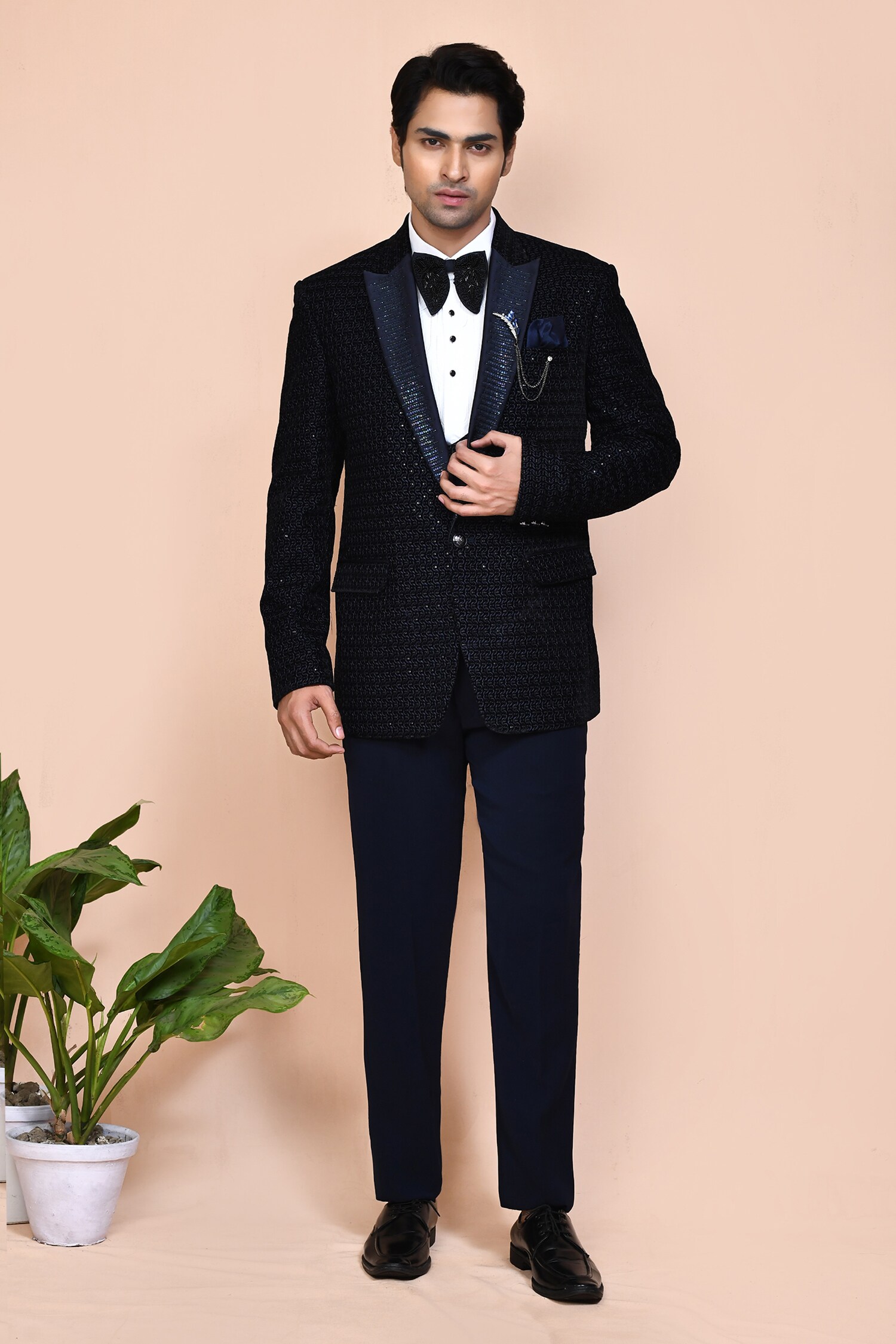 Buy Blue Waistcoat Embroidery Thread Suit Set For Men by Arihant Rai ...