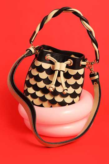 Buy Multi Color Checkboard Pattern Bucket Bag by And Also Online at Aza ...