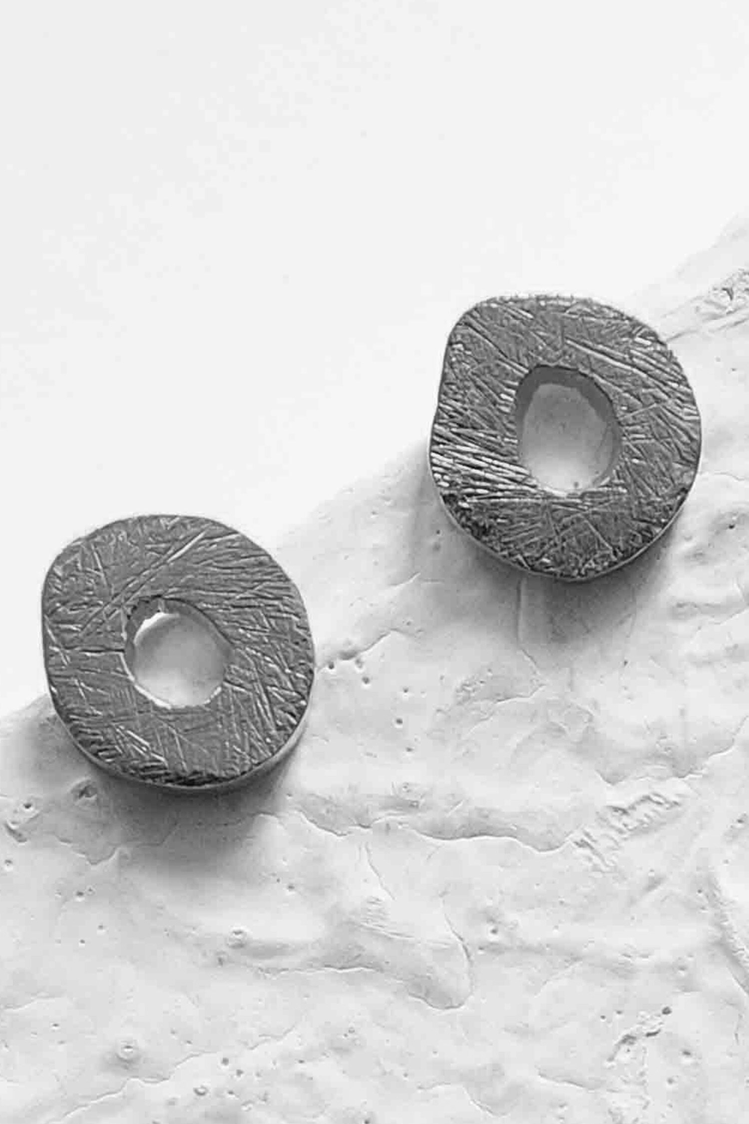 Buy Silver Plated Trunk Gorria Botanica Circlet Studs by De'anma Online at Aza Fashions.