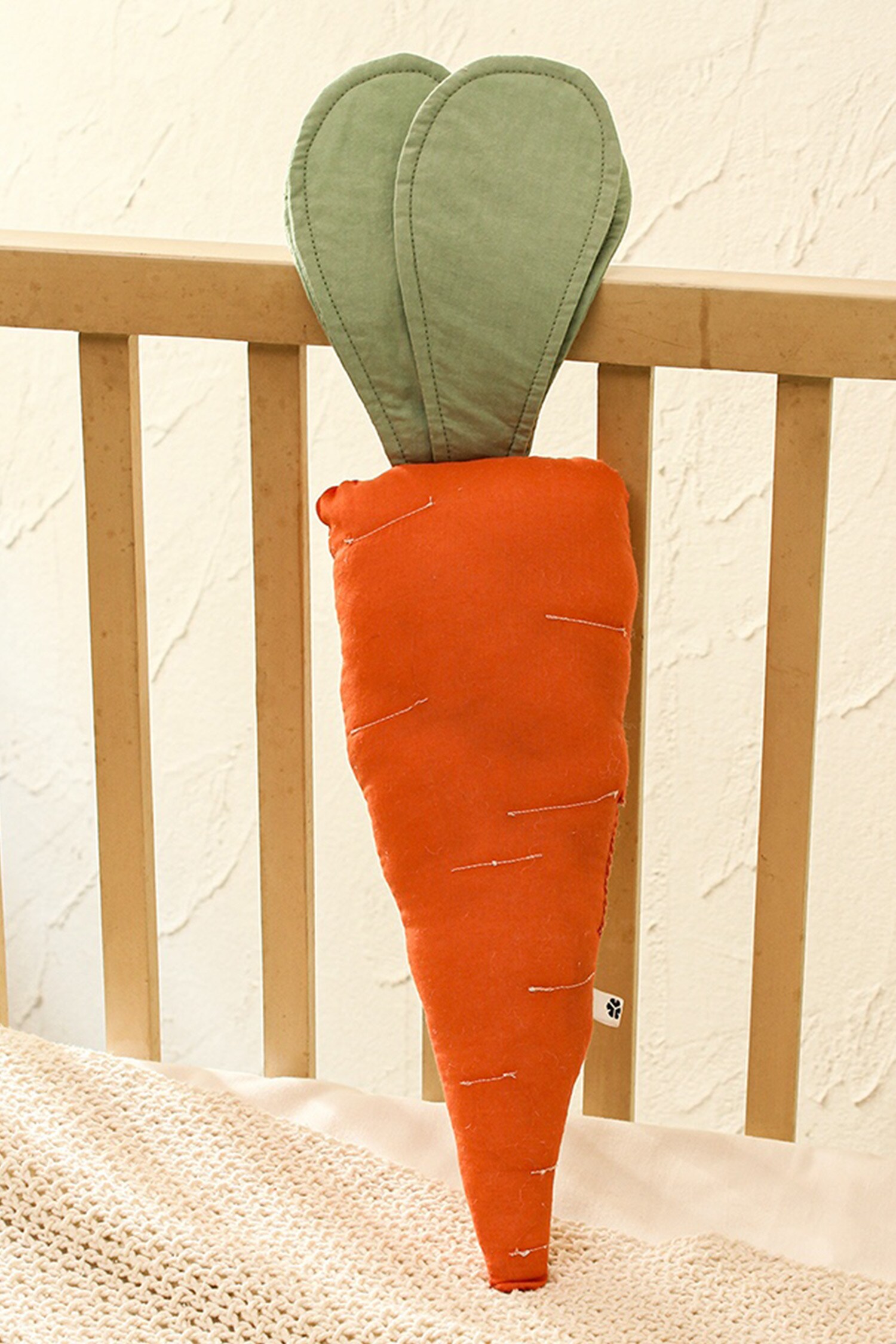 Buy Orange 100% Cotton Thread Radiant Carrot Shaped Cushion by House ...