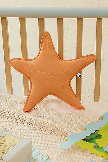 Buy Peach 100% Cotton Thread Stellar Starfish Shaped Cushion by House ...