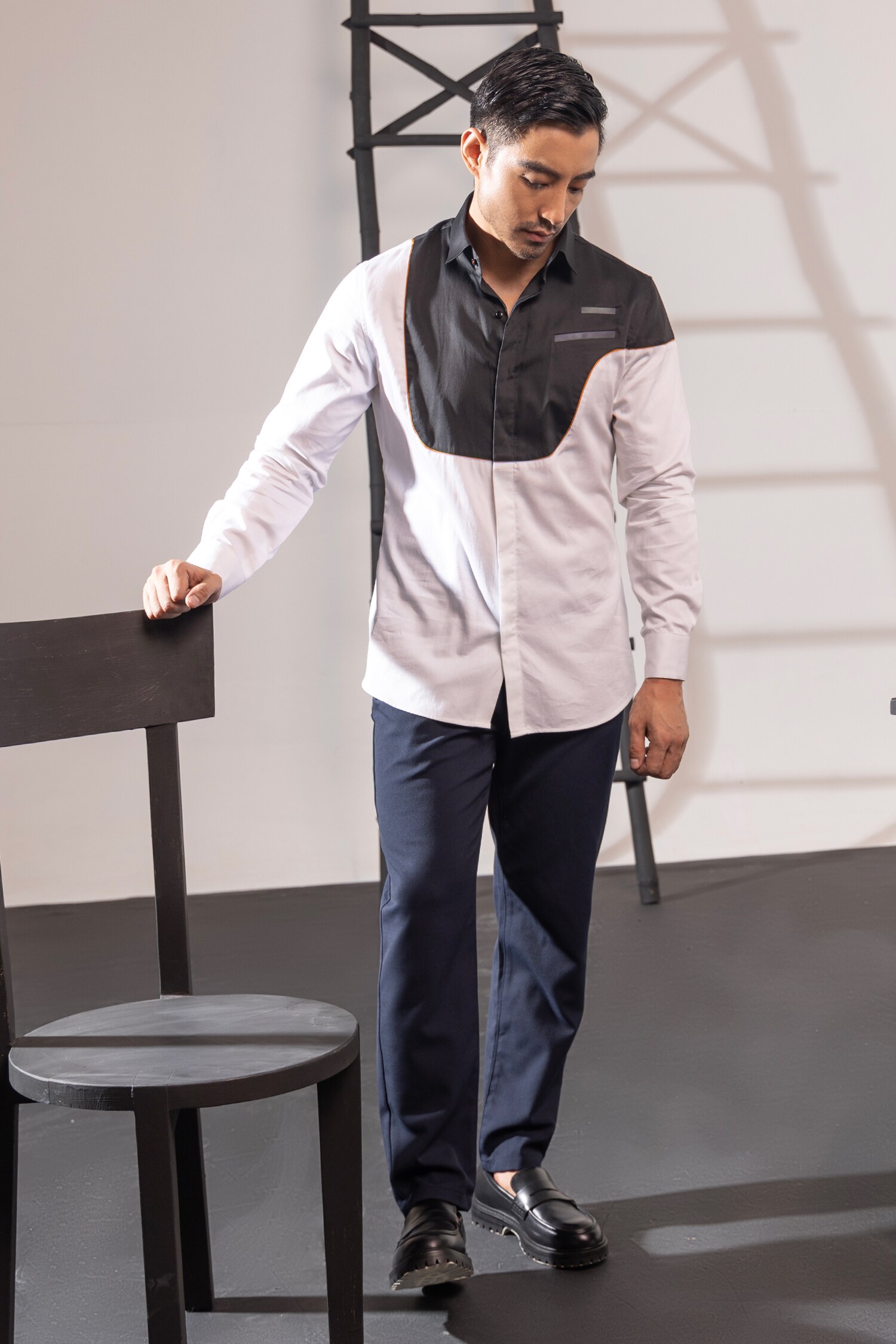 Buy Black Cotton Pipe Kuro Shiro Colorblock For Men by Seven Online at ...