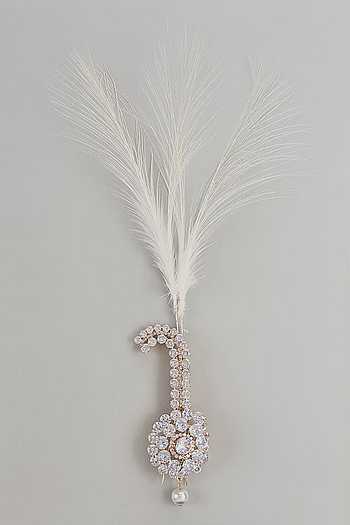 Buy White Swarovski And Pearl Embellished Kalangi by RNG Safawala ...