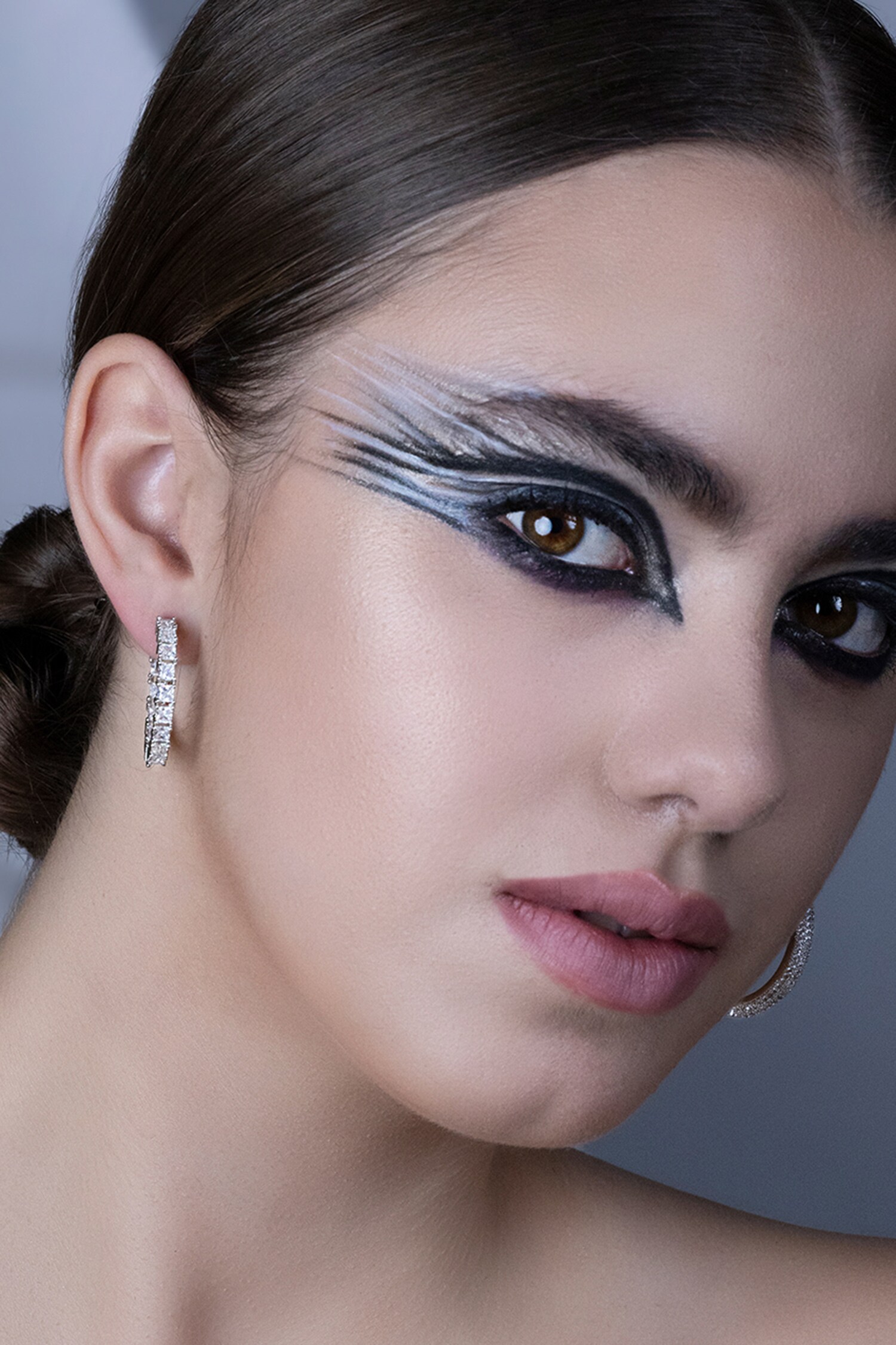 Buy Silver Plated Cubic Zirconia Dainty Princess Cut Stone Studded ...