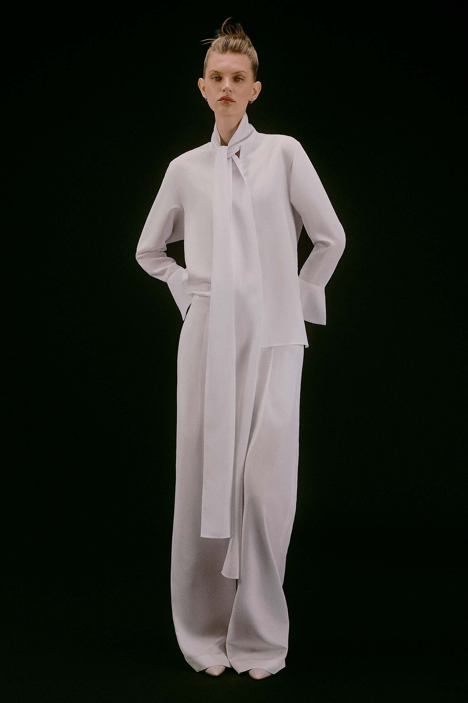 Buy White Ottoman Solid Snow Straight Pant For Women by deWAR Online at ...