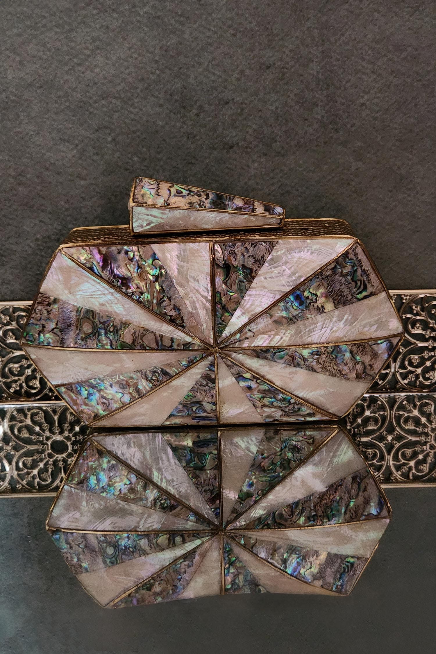 Buy Multi Color Abalone The Henna Mother Of Pearl Embellished Bag by ...