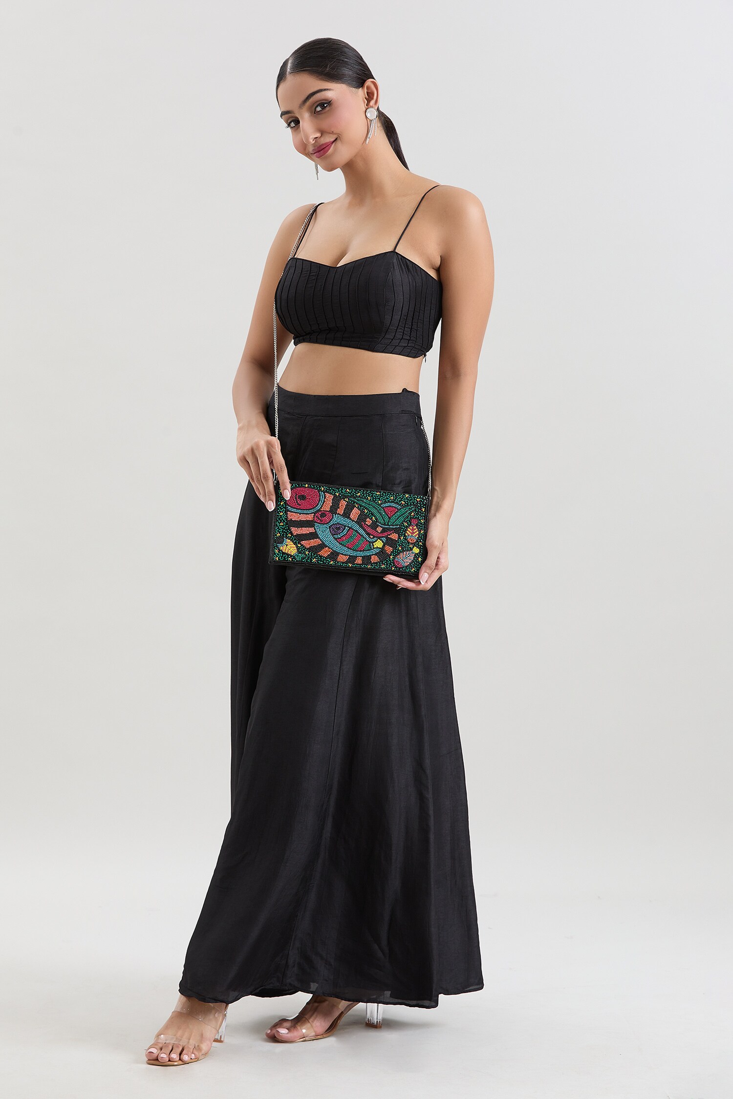 Buy Multi Color Beads Erisha Fish Embellished Clutch Sling Bag by House ...