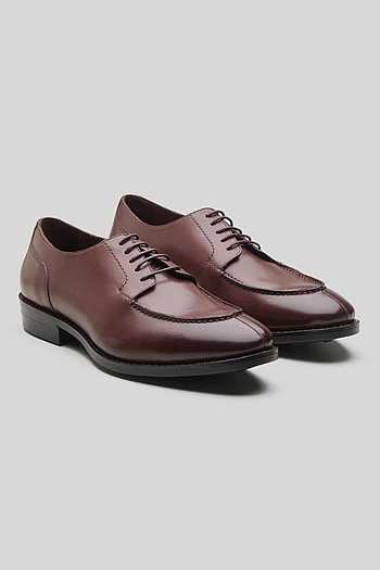 Buy Brown Goodyear Welted Split Toe Derby Shoes For Men by Kozasko ...