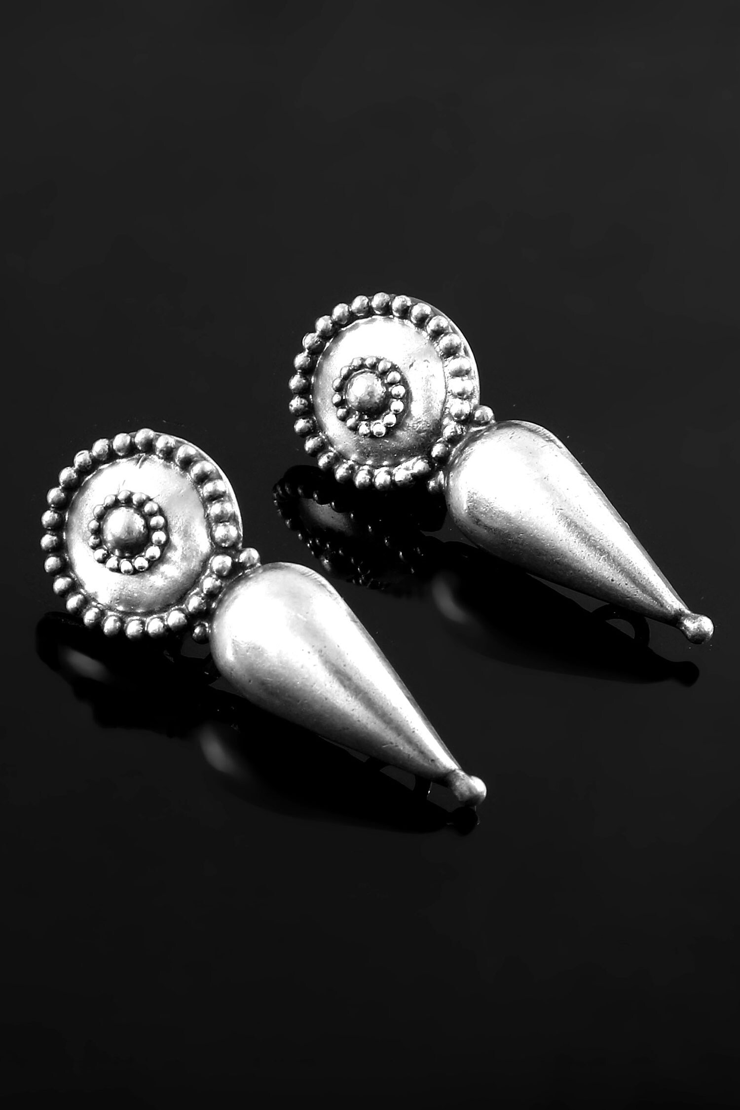 Buy Silver Plated Bloom Tribe Studs by Noor Online at Aza Fashions.