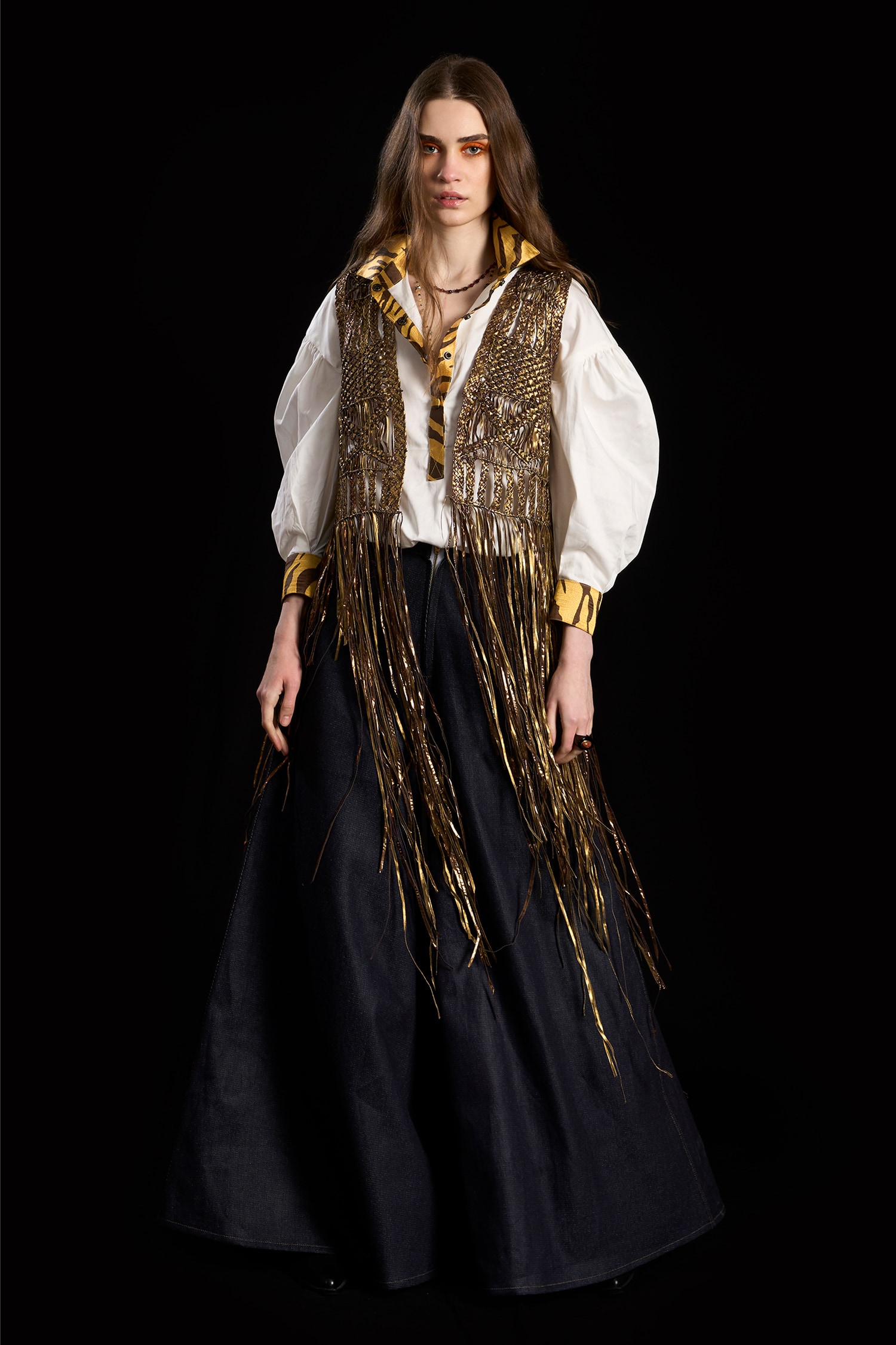 Buy Black Polyester Woven Geometric Pattern Hand Jacket For Women by ...