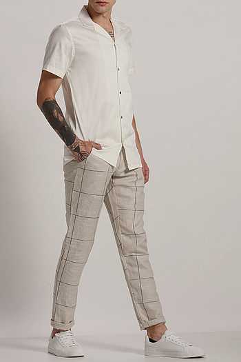 Buy White Cotton Shirt For Men by Son of A Noble Snob Online at Aza ...