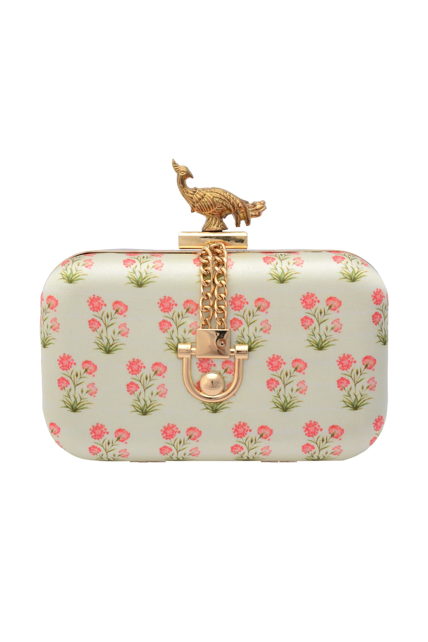 Buy Puneet Gupta White Floral Printed Box Clutch Online | Aza Fashions