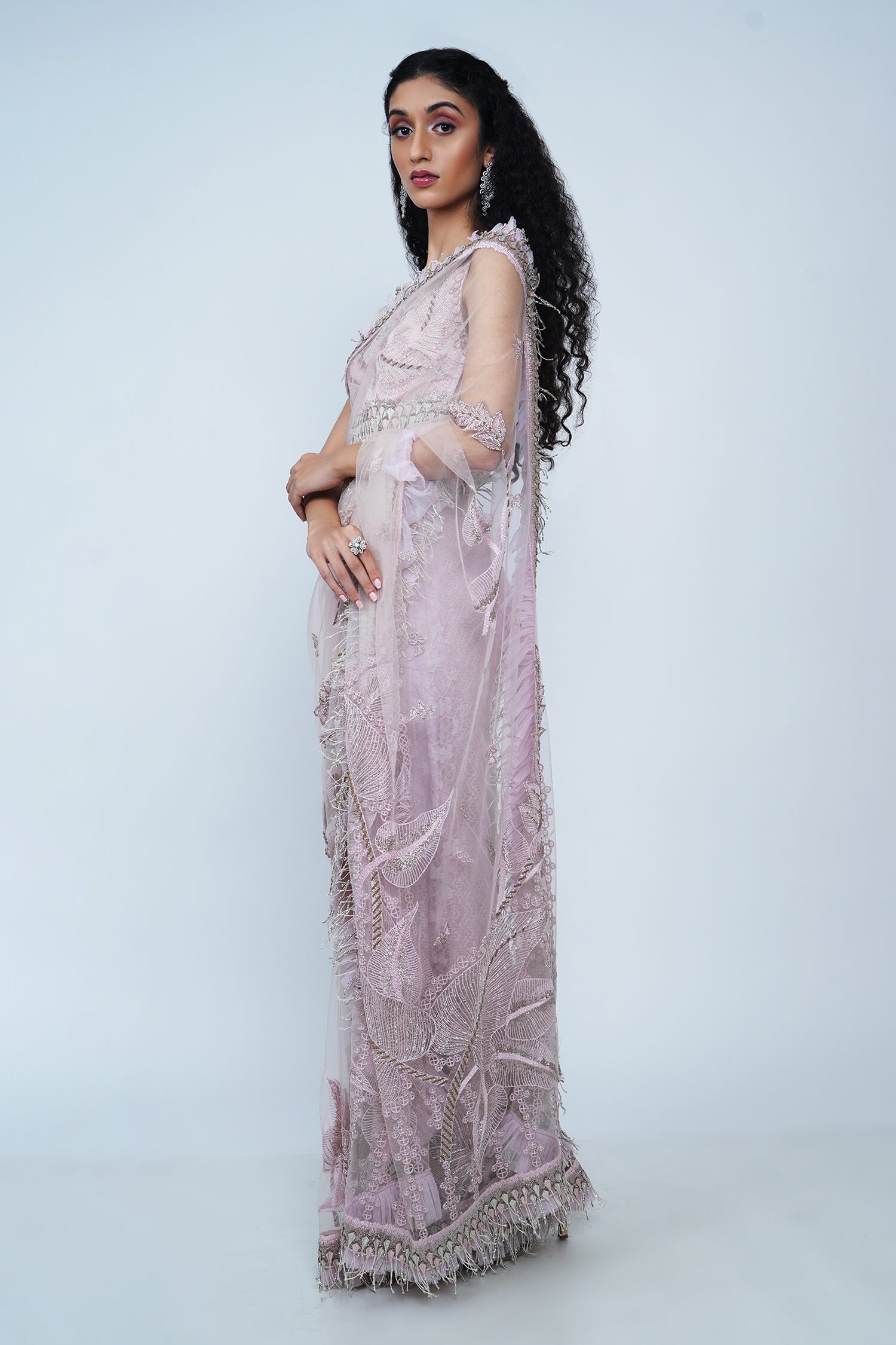 Buy Geisha Designs Maria Embroidered Saree with Blouse Online | Aza ...