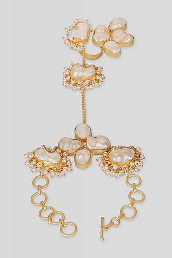 Buy Lotus Sutra Bead Chain Hathphool (single Pc) Online | Aza Fashions